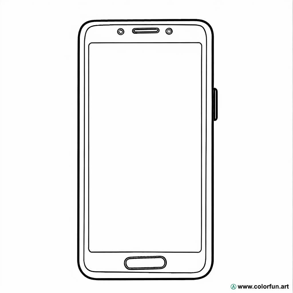Planșă de colorat pe telefon mobil Descărcați sau tipăriți gratuit