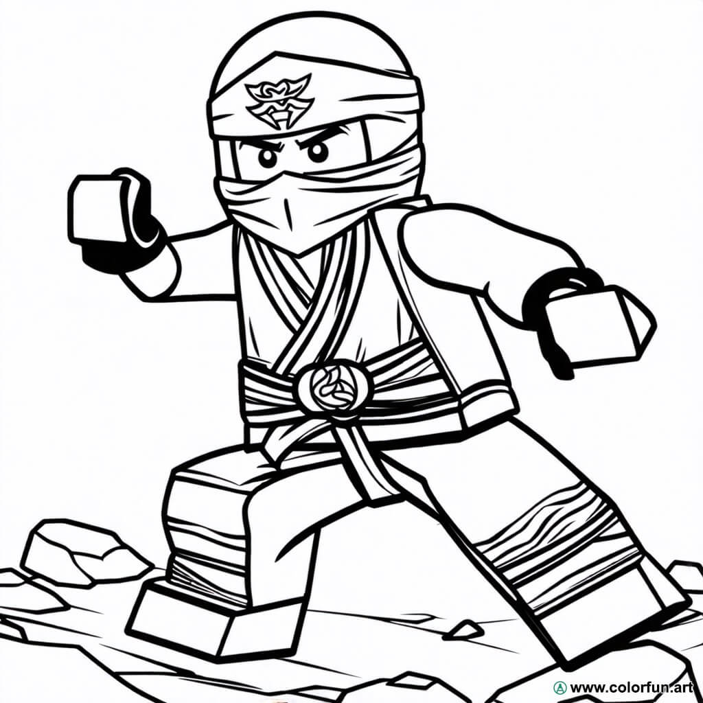 Planșă de colorat Ninjago: Cole de colorat Descărcați sau tipăriți gratuit