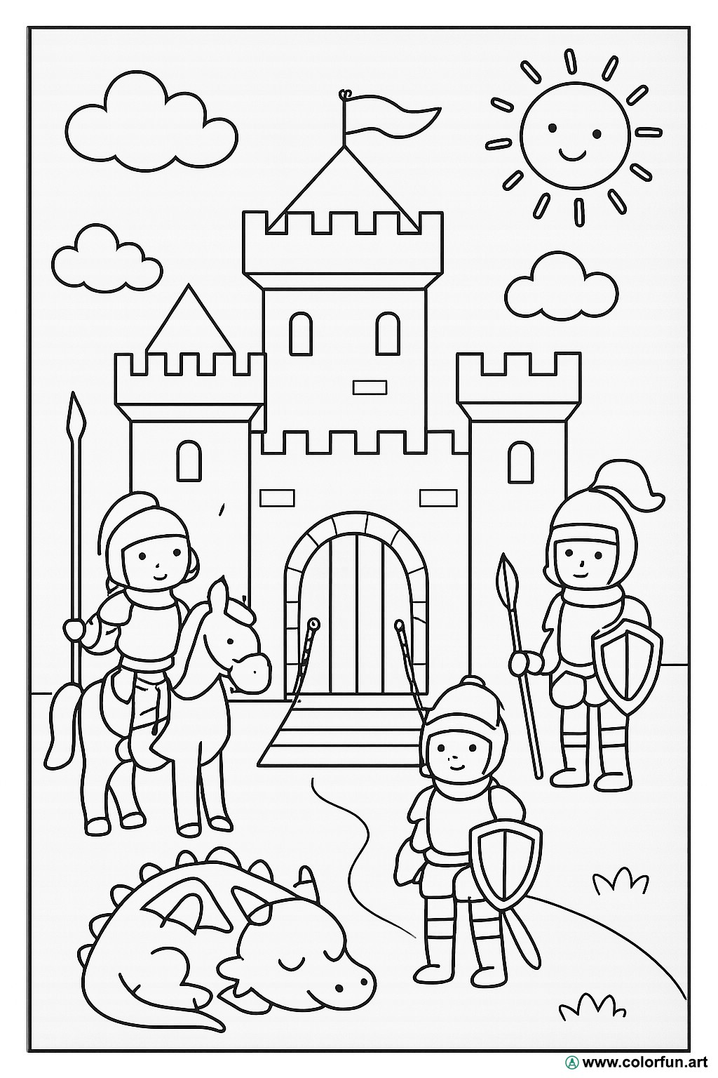 30 Planșe De Colorat Cu Castele Fortificate - Desene de colorat ...