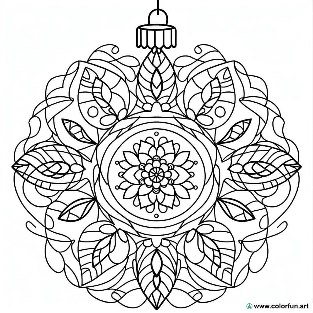 22 Planșe De Colorat Cu Globuri De Crăciun - Desene de colorat gratuite ...