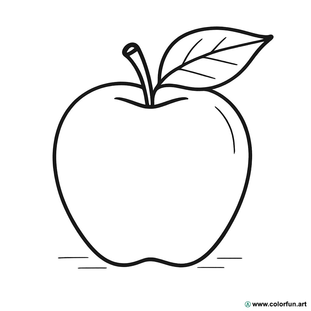 Planșă de colorat cu un fruct sănătos Descărcați sau tipăriți gratuit